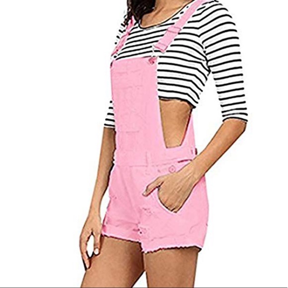 S. the Widow | Jeans | Mardi Pink Overall Shorts | Poshmark